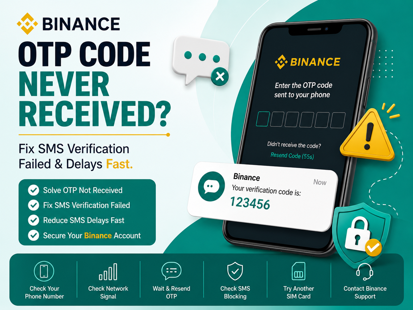 Binance OTP Code Never Received? Fix SMS Verification - PVAPins